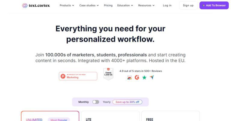 Textcortex Group Buy- Fully Customizable AI Assistant