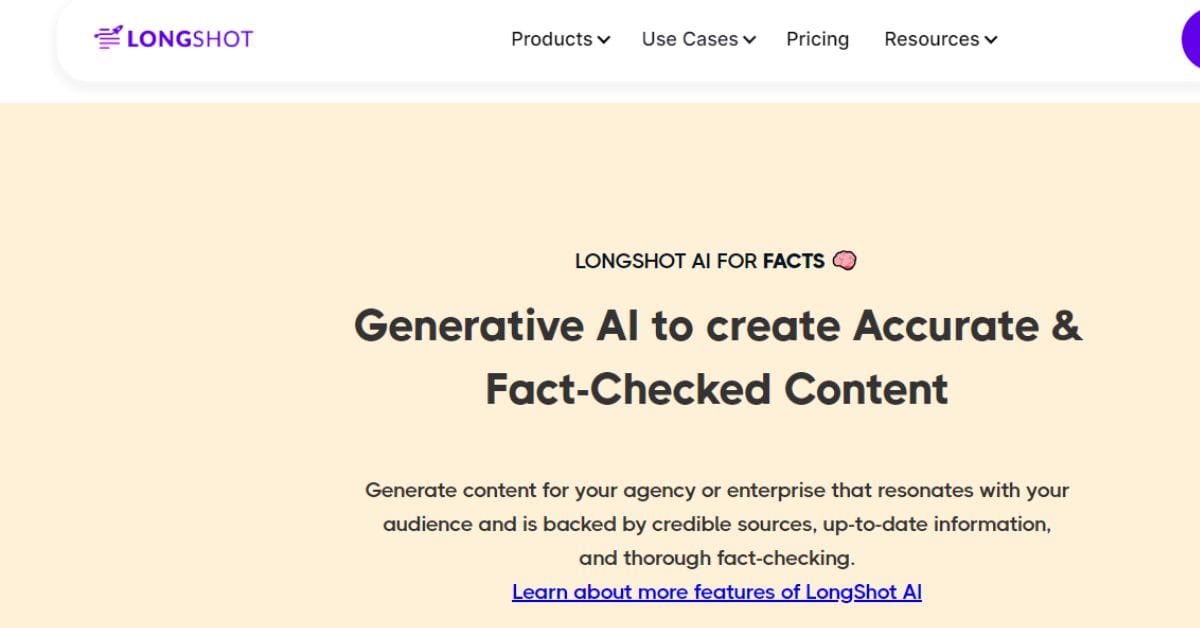 Longshot Group Buy- AI Co-Pilot for High-Ranking Factual Content