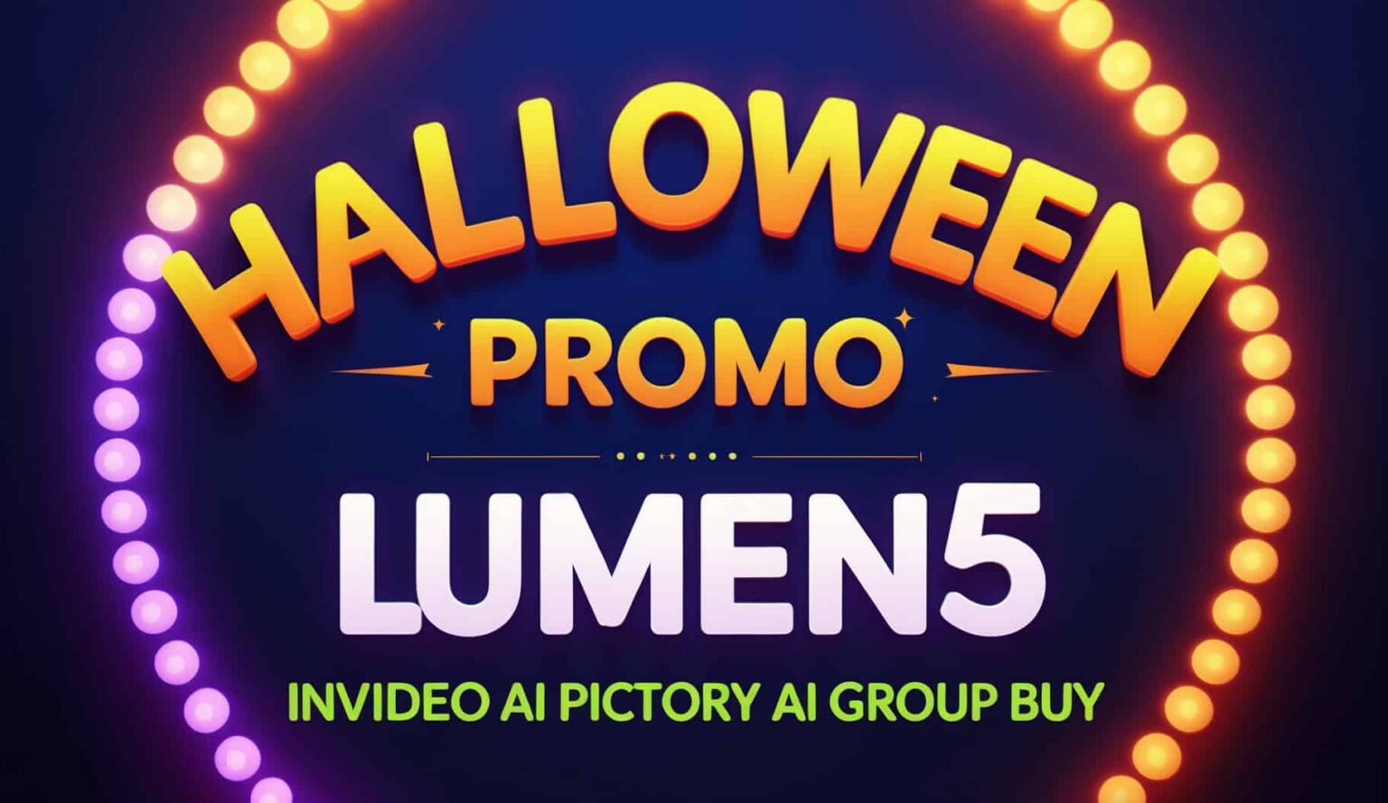 Halloeen Promo Code lumen 5 invideo Ai Pictory ai Group Buy